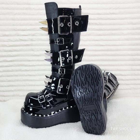 Demonia | Shoes | Bear 52 Metal Claw Spiked Platform Punk Goth Knee ...